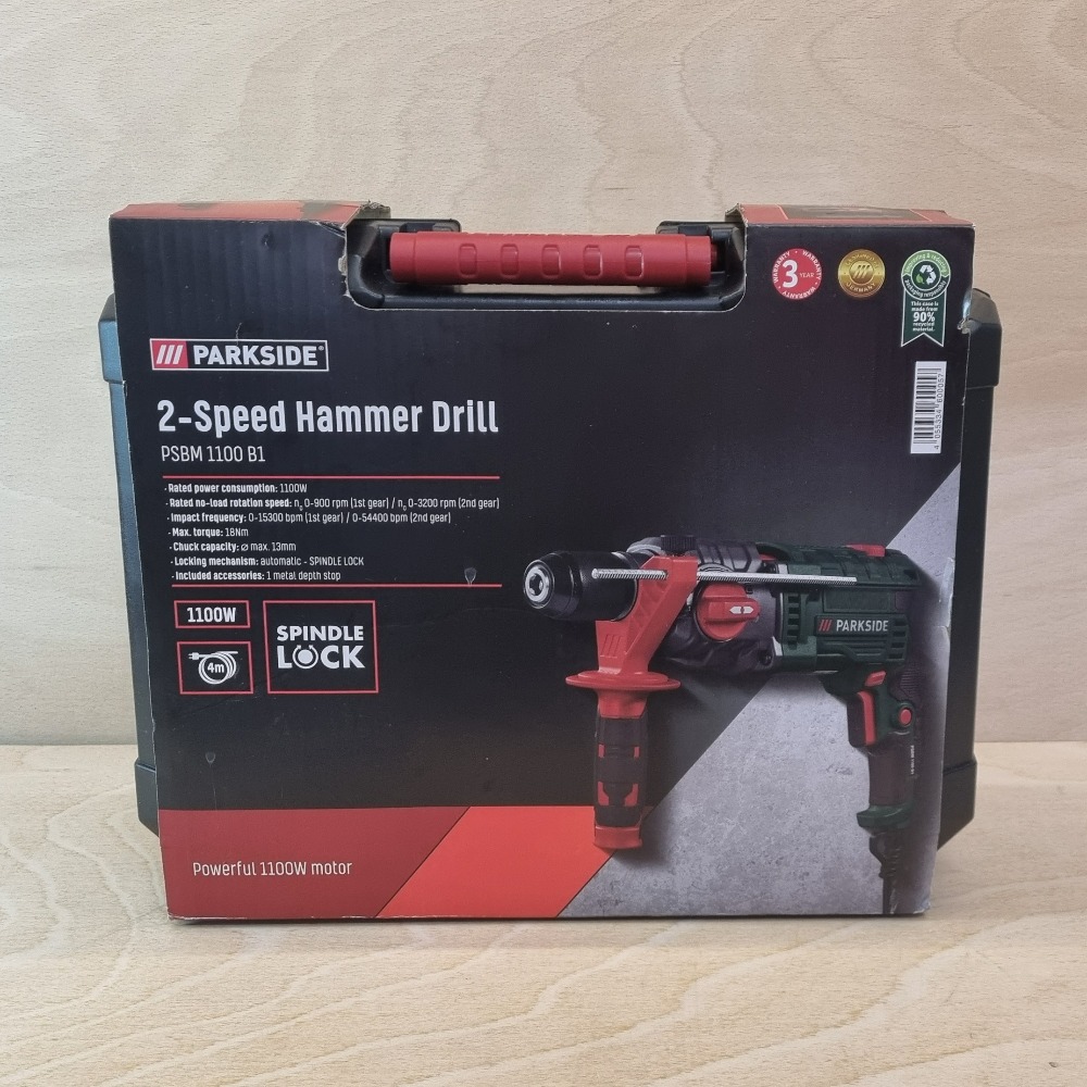 Like New Parkside PARKSIDE 2-SPEED HAMMER DRILL 1100W | BUY WITH ...